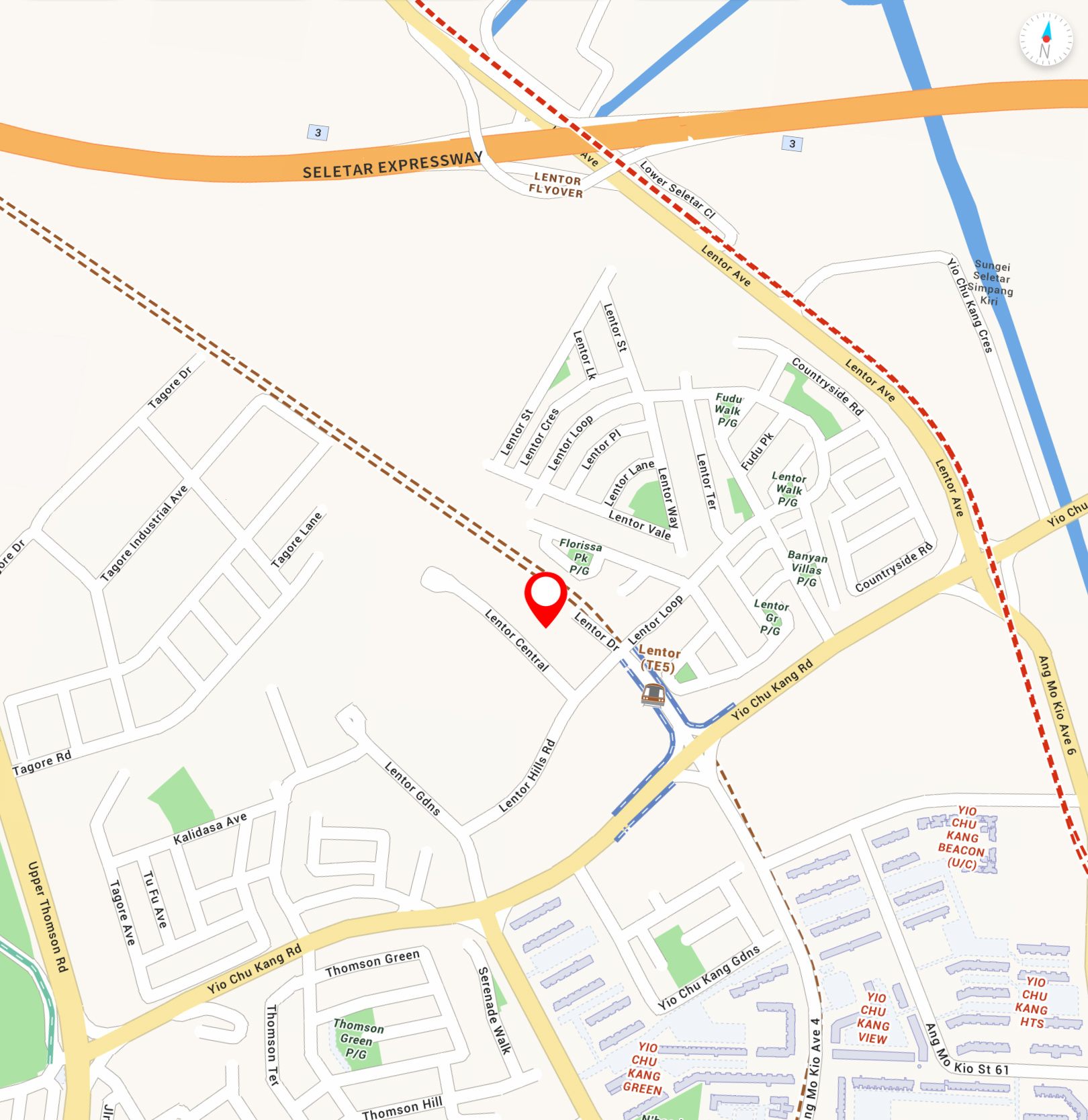 Lentor Modern © Official - Location Map - 6100 6198 - Singapore